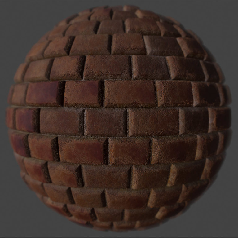 Rust Colored Brick Wall PBR Material - Texture Download