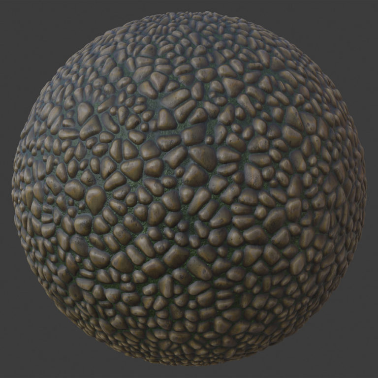 Stylized Cobble 3 PBR Material - Texture Download