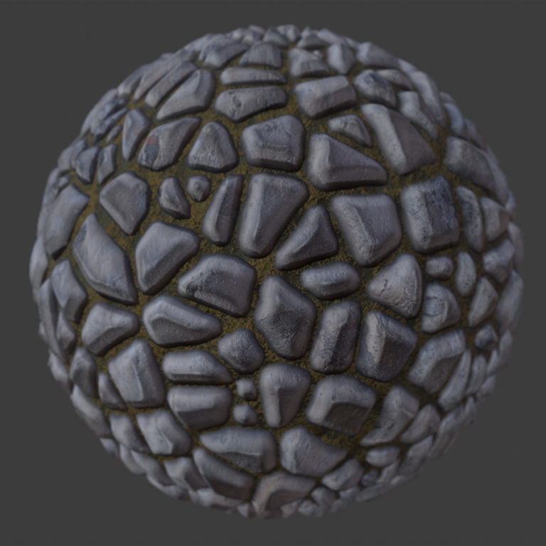 Stylized Cobble 3 PBR Material - Texture Download