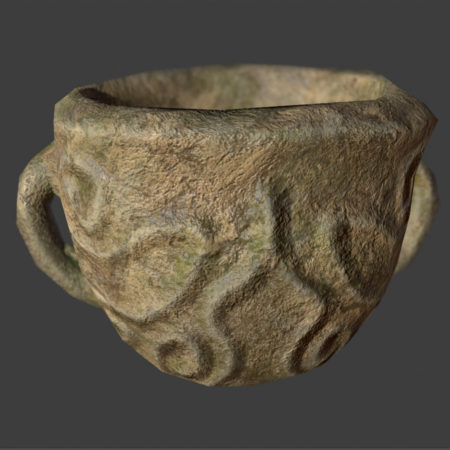 Primitive Handled Pot 3D Model - Texture Download