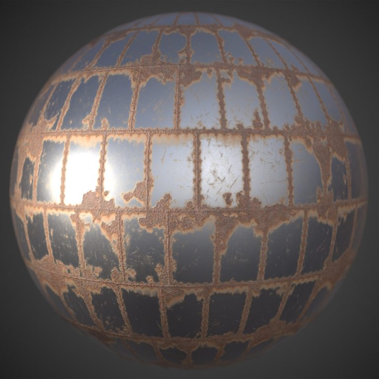 Rusted Panels PBR Material - Texture Download