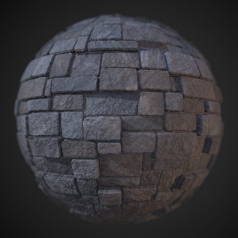 Stone House Siding PBR Material - Texture Download