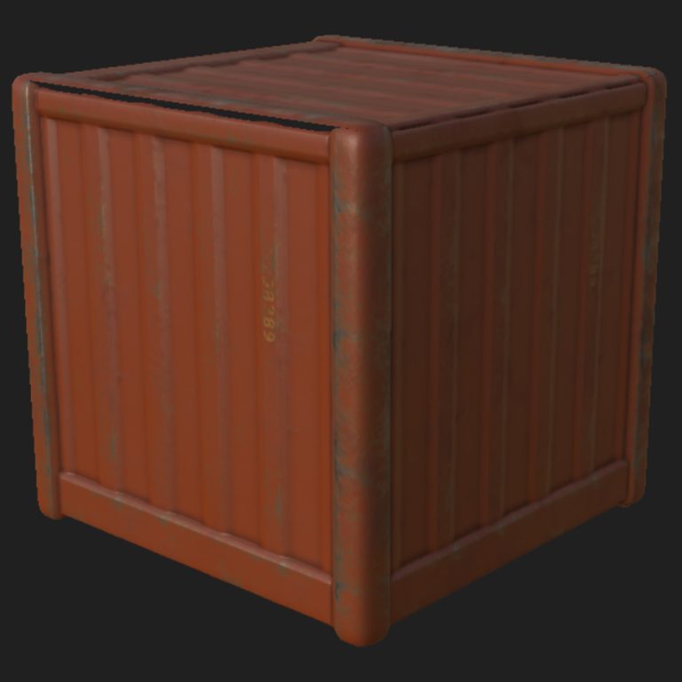 Shipping Crate PBR Material - Texture Download